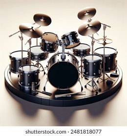 Cartoon Artistic Image Simple Picture Drum AI-generated image ...