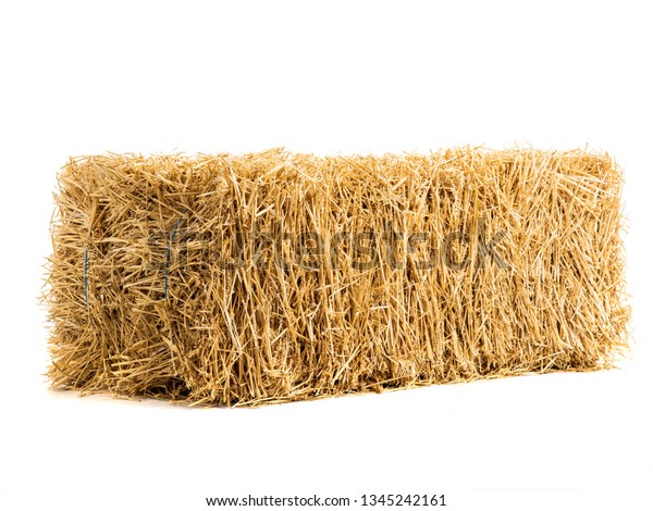 Dry Haystack Isolated On White Background Stock Photo (Edit Now) 1345242161