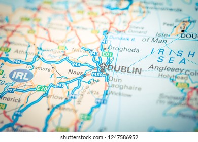 Dublin On Map Stock Photo 1247586952 | Shutterstock