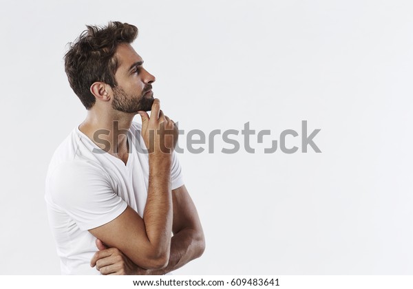 Dude Profile Thinking Studio Stock Photo 609483641 | Shutterstock