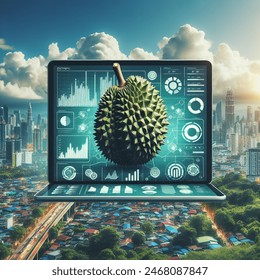 Durian Digital Data Platform Tablet Background AI 생성 이미지 2468085689 | Shutterstock