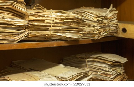 Dusty Old Stack Papers Archive Room Stock Photo 519297331 | Shutterstock