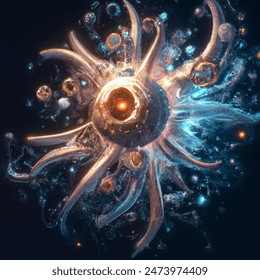 Dynamically Evolving Augmented Amoeba Blob Creature AI-generated image ...