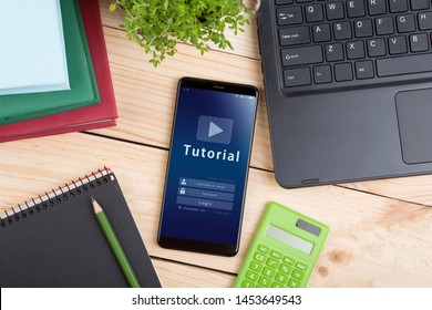 E Learning Concept Online Tutorial Login Stock Photo 1453649543 ...