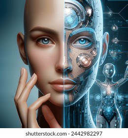 Ai Side Face Looking Human Side AI 생성 이미지 2480246475 | Shutterstock