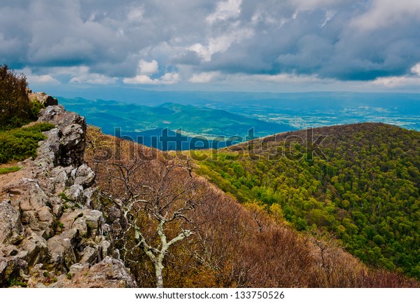 Early Spring View Hawksbill Summit Shenandoah Stock Photo (Edit Now ...