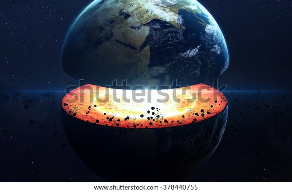 Earth Core Structure Elements This Image Stock Photo (Edit Now) 378440755