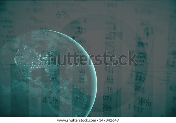 Earth Financial Data Elements This Image Stock Photo (Edit Now) 347842649