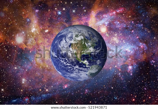Earth Galaxy On Background Elements This Stock Photo (Edit Now) 521943871