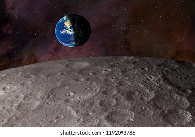 Surface Moon Planet Earth On Background Stock Photo (Edit Now) 1428228956