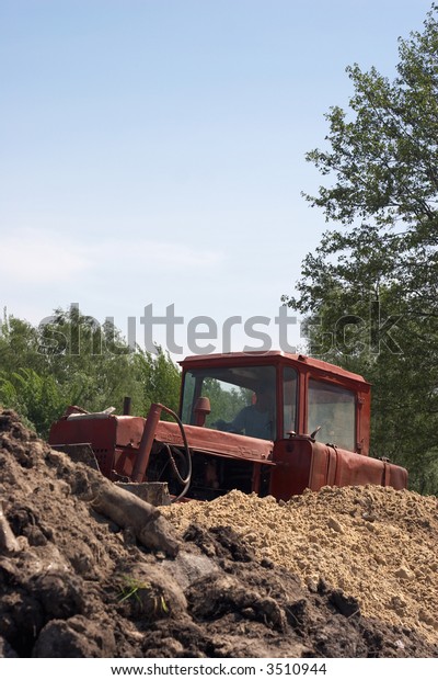 Earthwork Tractor Stock Photo 3510944 | Shutterstock