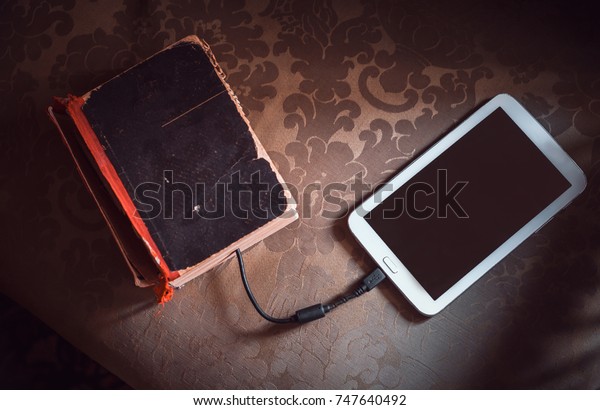 Ebook Tablet Pc Ebook Reader Old Stock Photo (Edit Now) 747640492