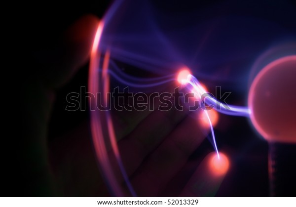 Effect Touching Plasma Ball Stock Photo (Edit Now) 52013329