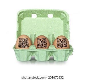 Egg Box Qr Codes Isolated On Stock Photo 201670532 | Shutterstock