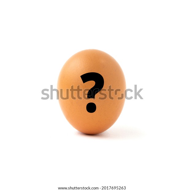 Egg Question Mark Isolated On White Stock Photo (Edit Now) 2017695263