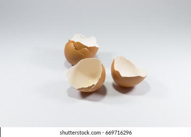 Egg Shell Placed On White Background Stock Photo 669716296 | Shutterstock