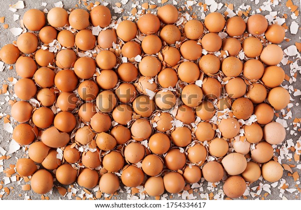 Egg Shell Texture Background Halves Egg Stock Photo 1754334617 ...