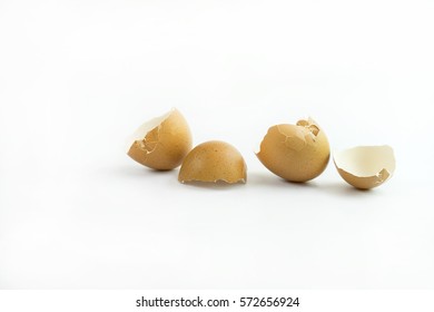 Eggs Shells On White Background Stock Photo 572656924 | Shutterstock