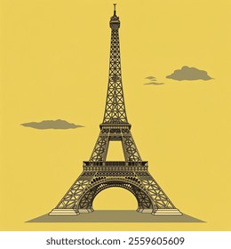 Elfiel Tower Basic Illustration Illustration AI-generated image ...