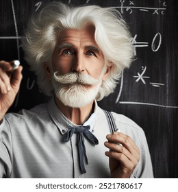 Old Angry Math Teacher Lecturing Bored AI-generated image 2543347757 ...