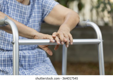 Elderly Sitting Backyard Walker Stock Photo 364017545 | Shutterstock