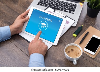 Elearning Concept On Screen Stock Photo 529374001 | Shutterstock
