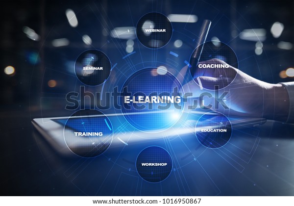 Elearning Online Education Training Development Internet Stock Photo ...