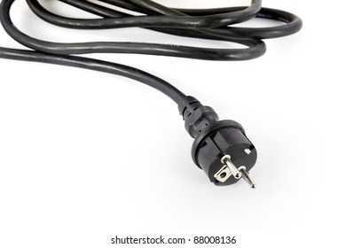 Electric Power Cable Plug Front White Stock Photo 88008136 | Shutterstock