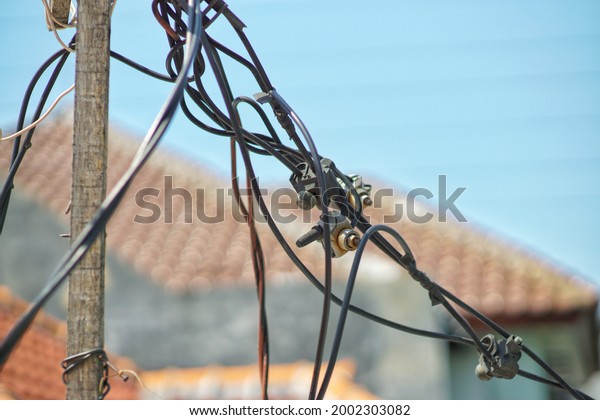 Electrical Cable Connection Running House Stock Photo 2002303082 ...