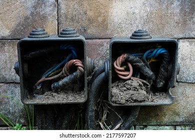 Electrical Cables That Not Maintained Look Stock Photo 2177597207 ...