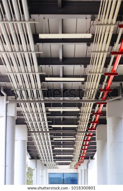 Electrical Conduit Building Background Wire Way Stock Photo (Edit Now ...
