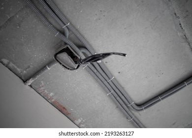 Electrical Conduit Cable Routing Between Electrical Stock Photo ...