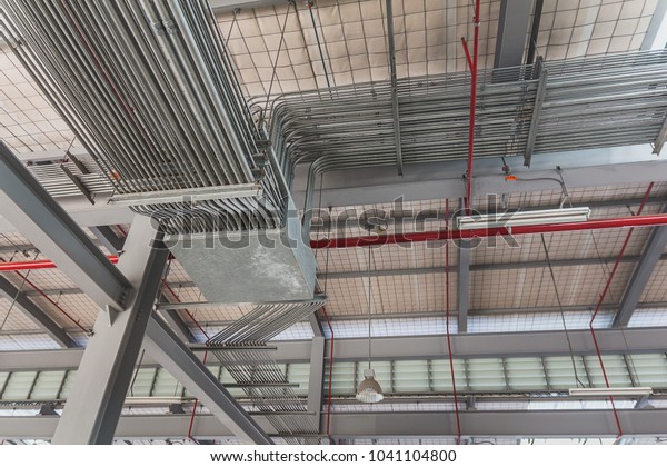 Electrical Conduit Cable Routing Between Electrical Stock Photo (Edit ...