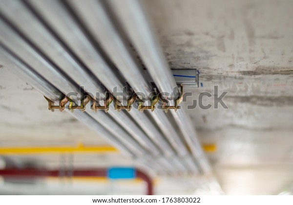 Electrical Conduit Cable Routing Between Electrical Stock Photo (Edit ...