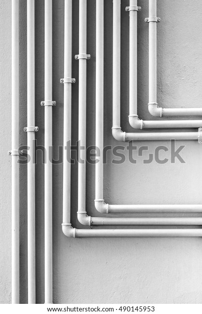 Electrical Conduit Forming Pattern Lines On Stock Photo (Edit Now ...