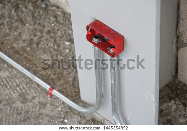 Electrical Conduit Pipe System Square Box Stock Photo 1445354852 ...