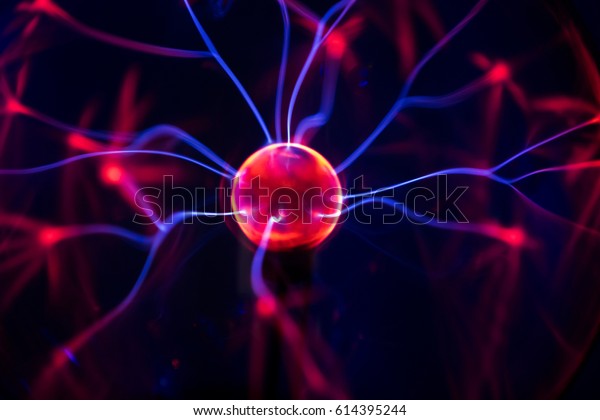 Electrical Discharge Electrostatic Plasma Sphere Tesla Stock Photo ...