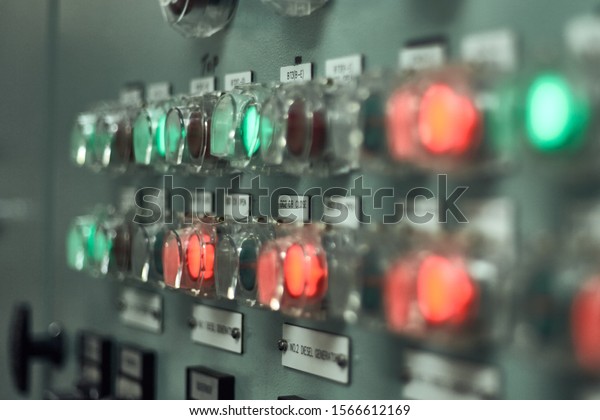 Electrical Distribution Panel Buttons Protected By Stock Photo (Edit ...