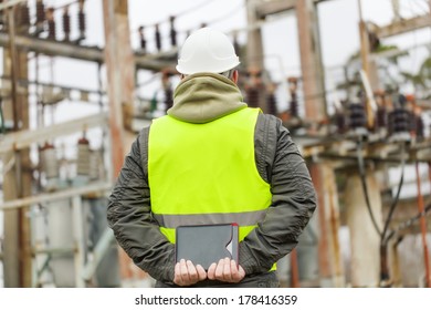 Electrical Engineer Electrical Substation Stock Photo 178416359 ...