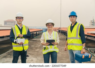 Electrical Engineer Technician Team Working Augmented Stock Photo ...