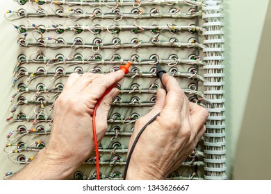 Electrical Engineer Using Probes Test Indicator Stock Photo 1343626667 ...
