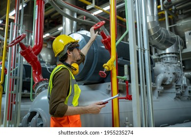 Electrical Engineer Working Control Room Modern Stock Photo 1955235274 ...