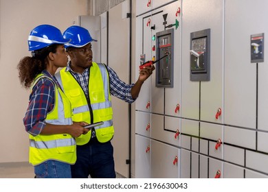 Electrical Engineer Working Control Room Electrical Stock Photo ...