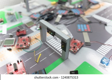 Electrical Engineering Classroom Measuring Devices Laboratory Stock ...