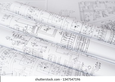 Electrical Engineering Drawings Stock Photo (Edit Now) 393469654
