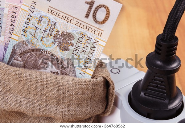 Electrical Extension Connected Plug Polish Currency Stock Photo ...