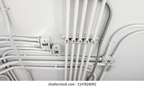 Electrical Pipe Junction Box On Ceiling Stock Photo 1147824092 ...