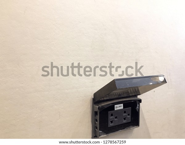 Electrical Plug On Empty Wallbangkok Thailand Stock Photo 1278567259 ...