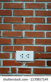 Electrical Socket Plug On Red Brick Stock Photo 1170857149 | Shutterstock