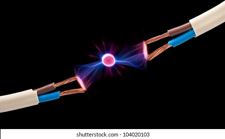 Electrical Spark Between Two Pair Wires foto stock 95916445 | Shutterstock